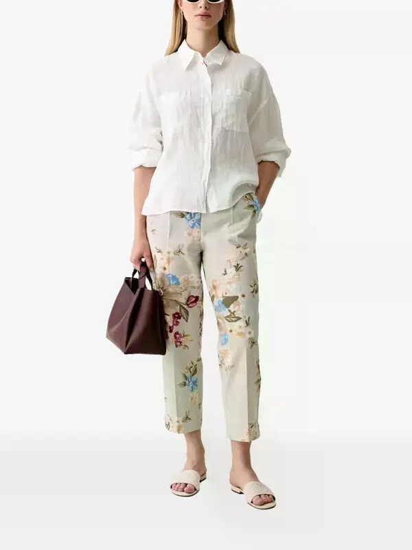 BENETTON Patch-pocket Linen Shirt