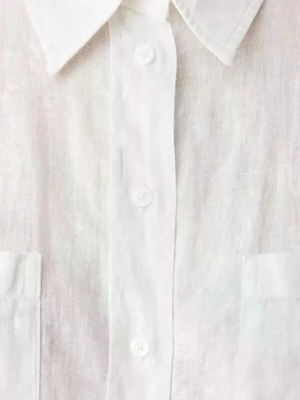 BENETTON Patch-pocket Linen Shirt