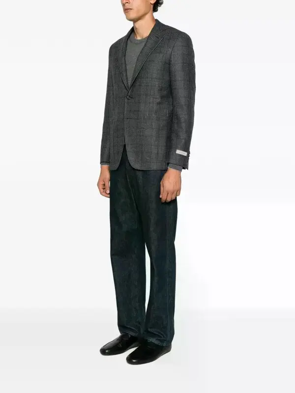 Canali Prince Of Wales Check Blazer