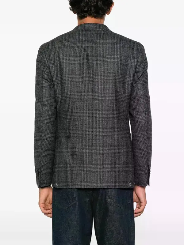 Canali Prince Of Wales Check Blazer - Grey