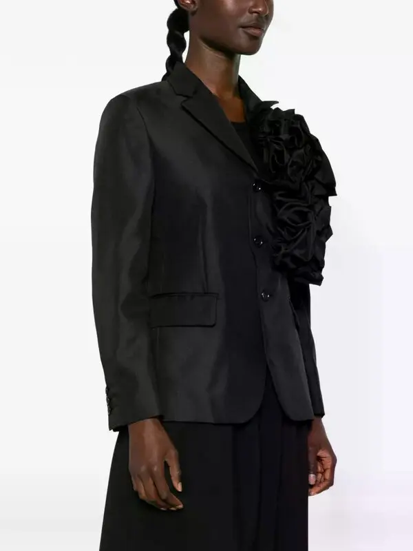 Comme Des Garçons Flower-detail Blazer