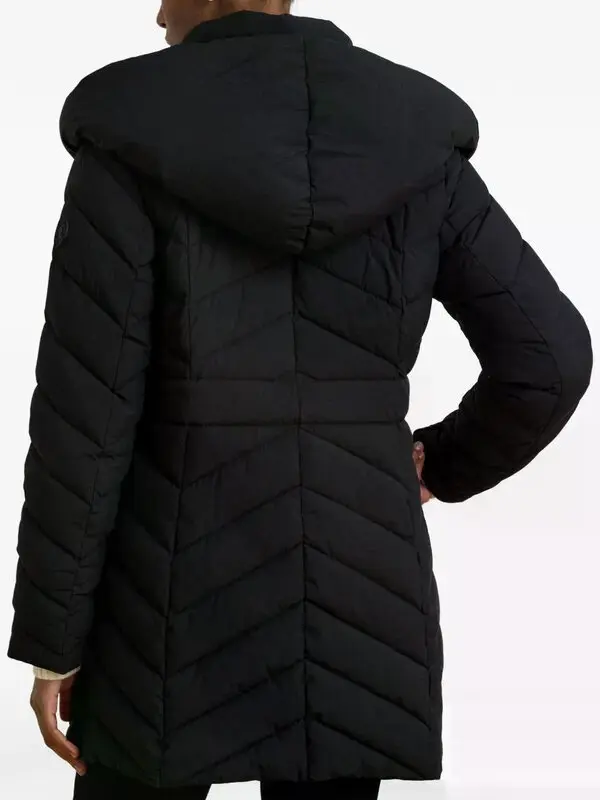 Ralph Lauren Chevron-quilted Hooded Coat - Black