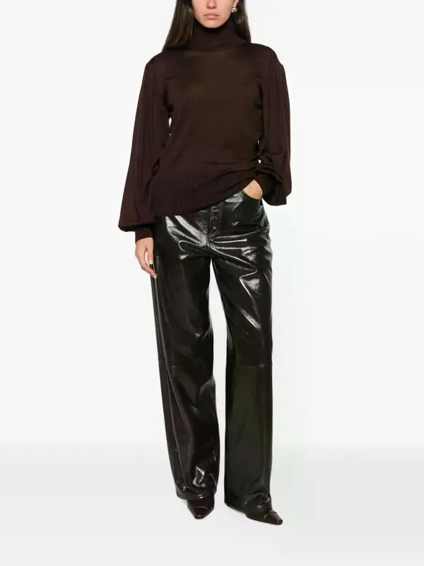 Liviana Conti High-neck Balloon-sleeve Sweater