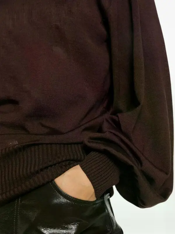 Liviana Conti High-neck Balloon-sleeve Sweater