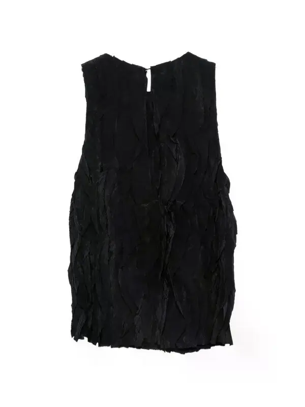 ALYSI Feather-effect Sleeveless Blouse