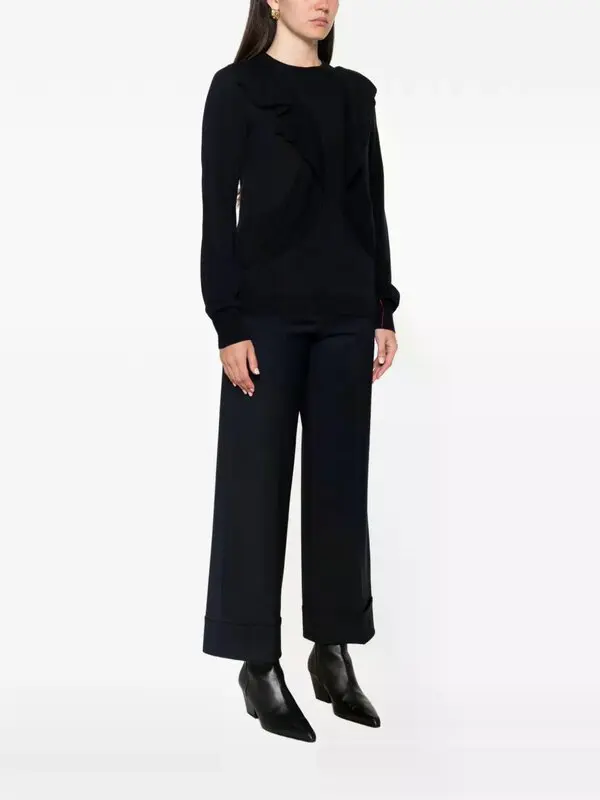Liviana Conti Ruffled Long-sleeve Sweater