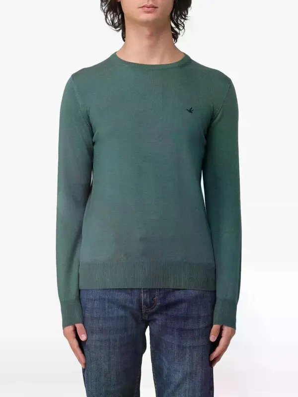 BROOKSFIELD Logo-embroidered Wool Sweater