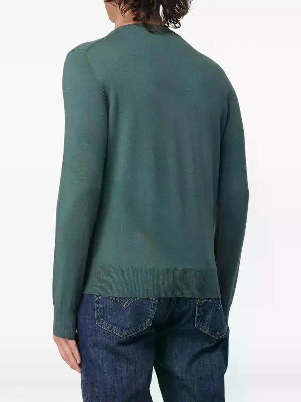 BROOKSFIELD Logo-embroidered Wool Sweater