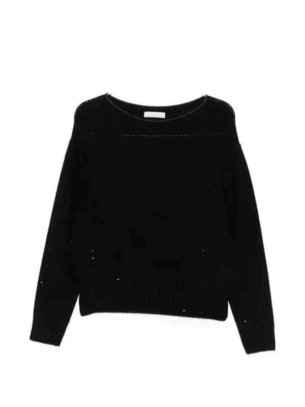Liviana Conti Sequin-embellished Boat-neck Sweater