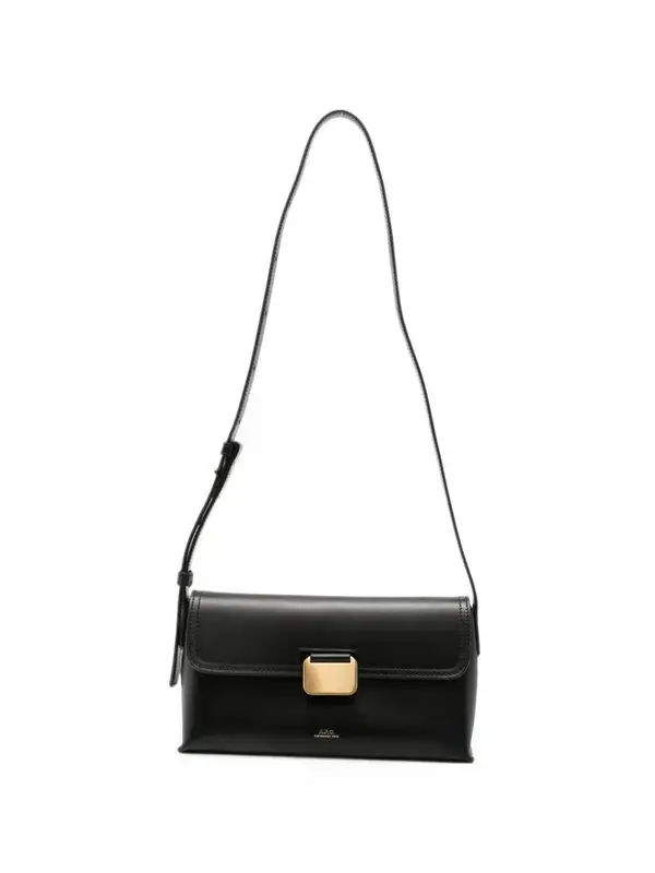 A.p.c. Small Simone Logo-print Leather Shoulder Bag - Black