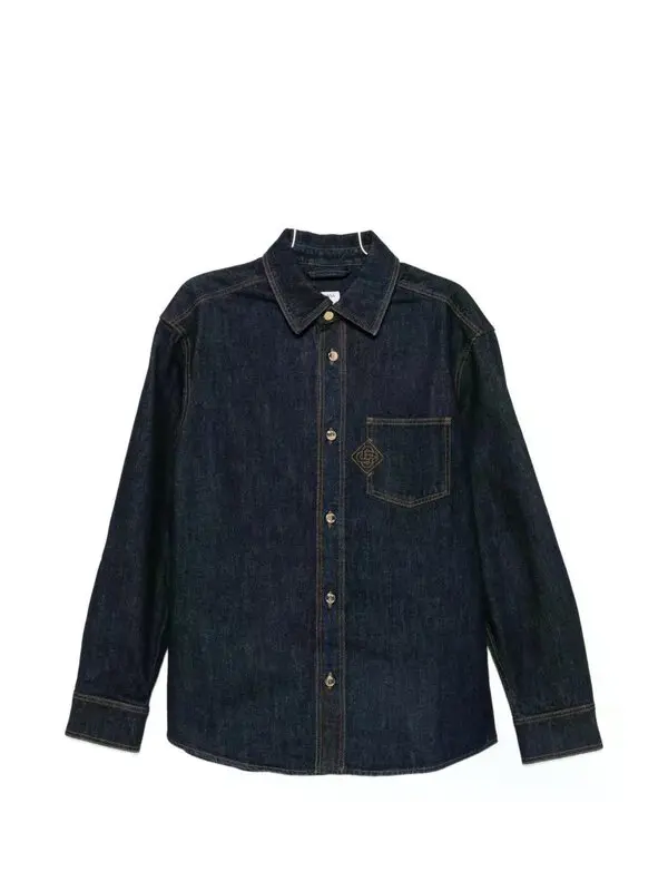 Casablanca Logo-embroidered Denim Shirt