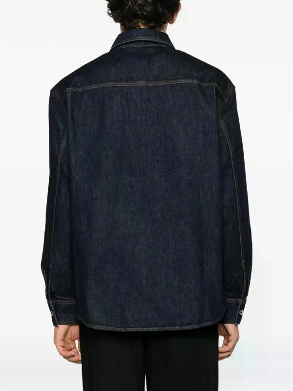 Casablanca Logo-embroidered Denim Shirt