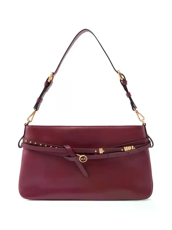 Pinko Studded Leather Shoulder Bag