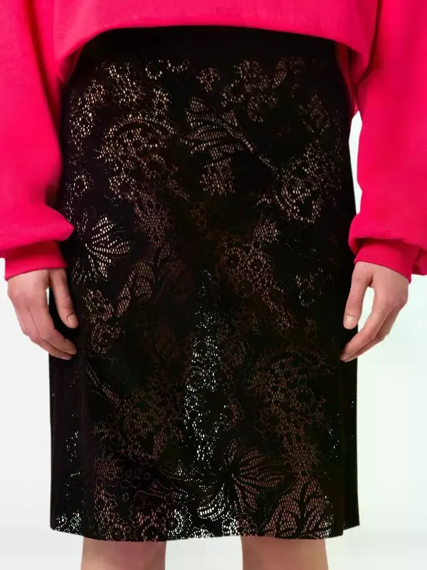 MSGM Floral-lace Mini Skirt