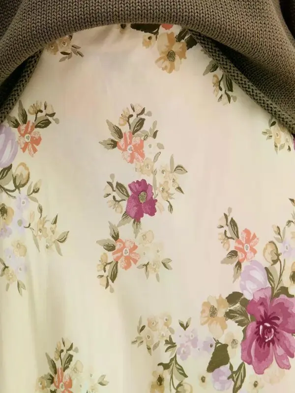 BENETTON Floral-print Flared Midi Skirt