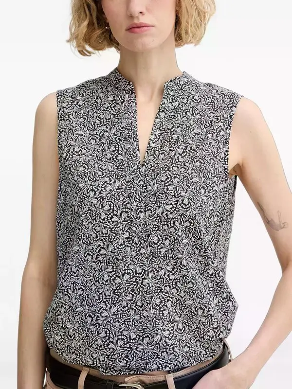 Marc O'polo Butterfly-print Sleeveless Top
