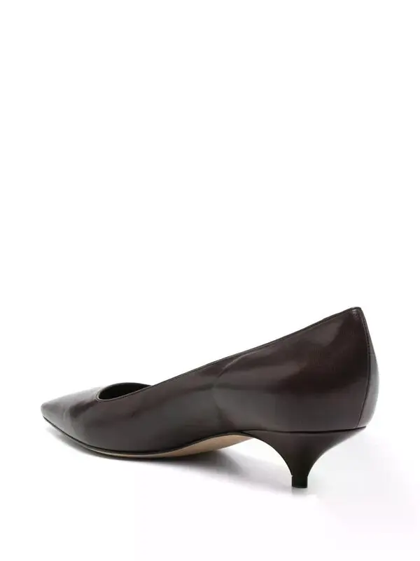 THE ROW Liisa Pointed-toe Leather Pumps - Brown