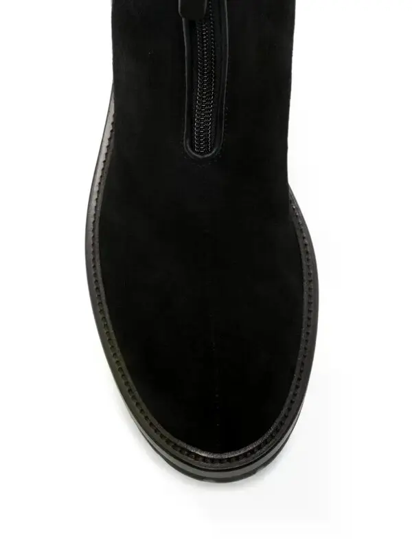 THE ROW Hike Zipped-front Suede Boots