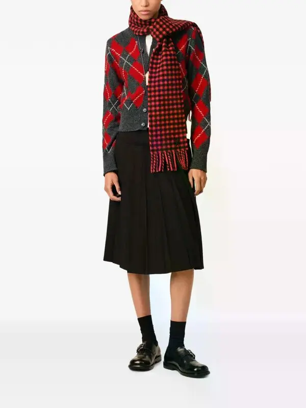 AMI Paris Wool Cardigan In Argyle