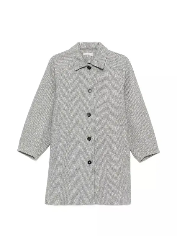 Liviana Conti Herringbone-pattern Coat - Grey