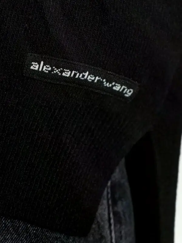 Alexander Wang Asymmetric-cut Logo-patch Sweater