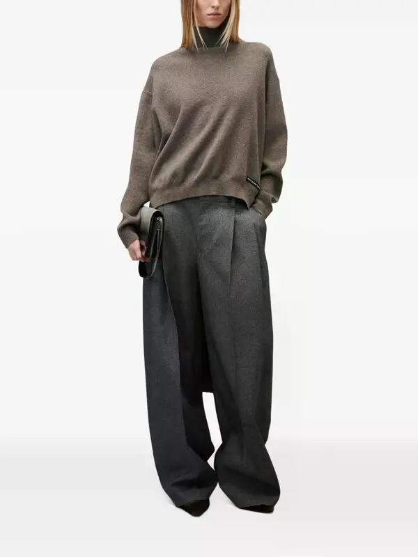 Alexander Wang High-low Hem Turtleneck - Black