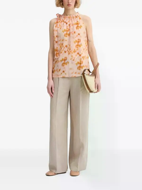 Marc O'polo Floral-print Tie-neck Top