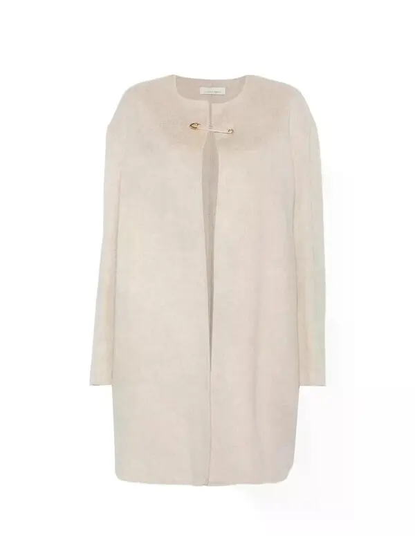 Liviana Conti Safety-pin Coat - Neutrals