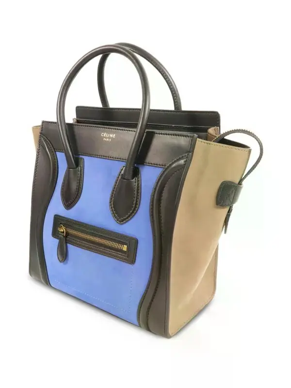 Celine Micro Luggage Leather Tote Bag - Black
