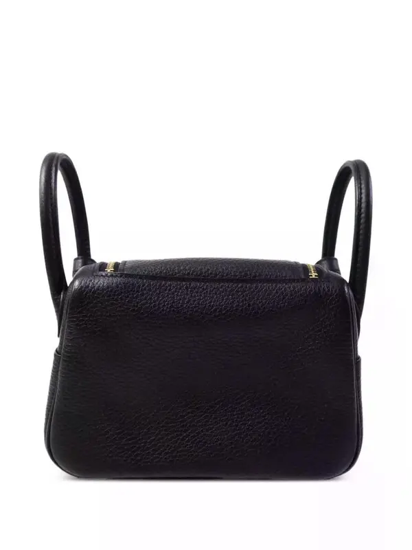 Hermès Mini Lindy Calf Leather Shoulder Bag - Black