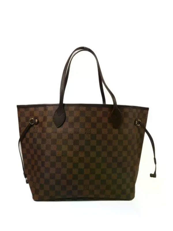 LOUIS VUITTON Neverfull Mm Damier Ebene Tote Bag - Brown
