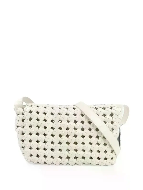 Bottega Veneta Intrecciato Shoulder Bag - White