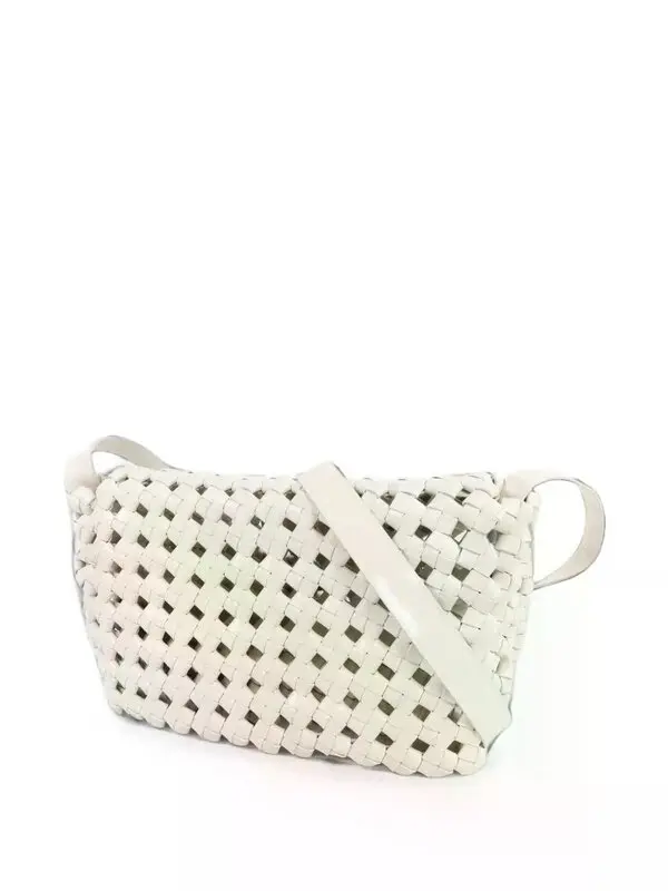 Bottega Veneta Intrecciato Shoulder Bag - White
