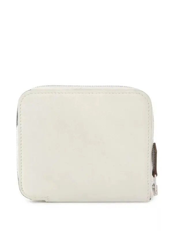 Hermès Silk In Compact Zip-around Wallet - White