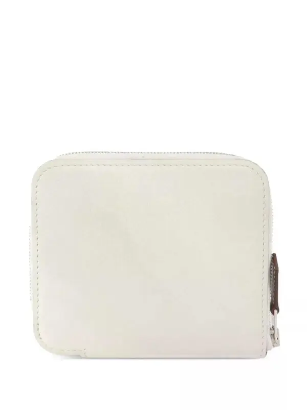 Hermès Silk In Compact Zip-around Wallet - White