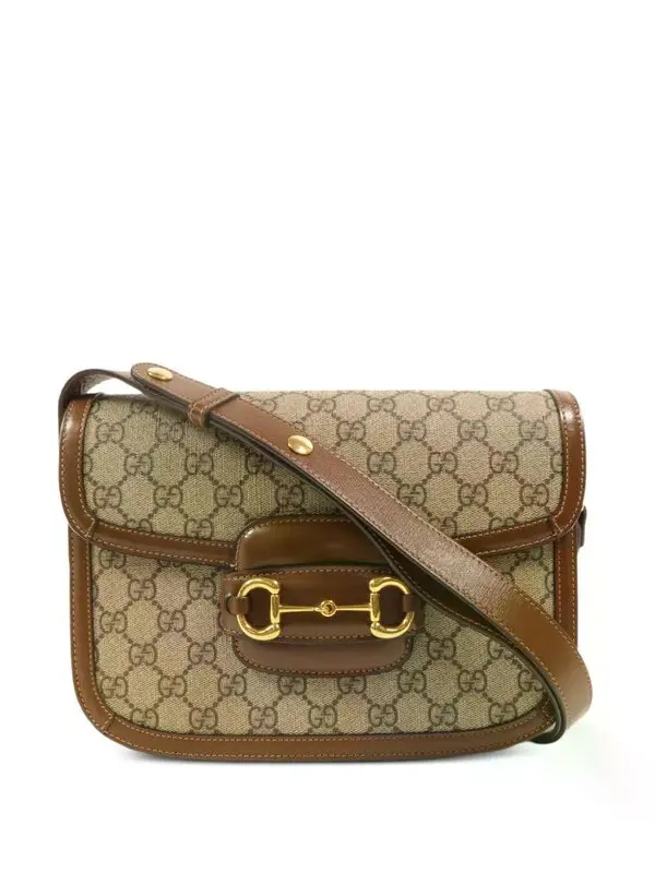 Gucci 1955 Medium Gg Horsebit Supreme Shoulder Bag