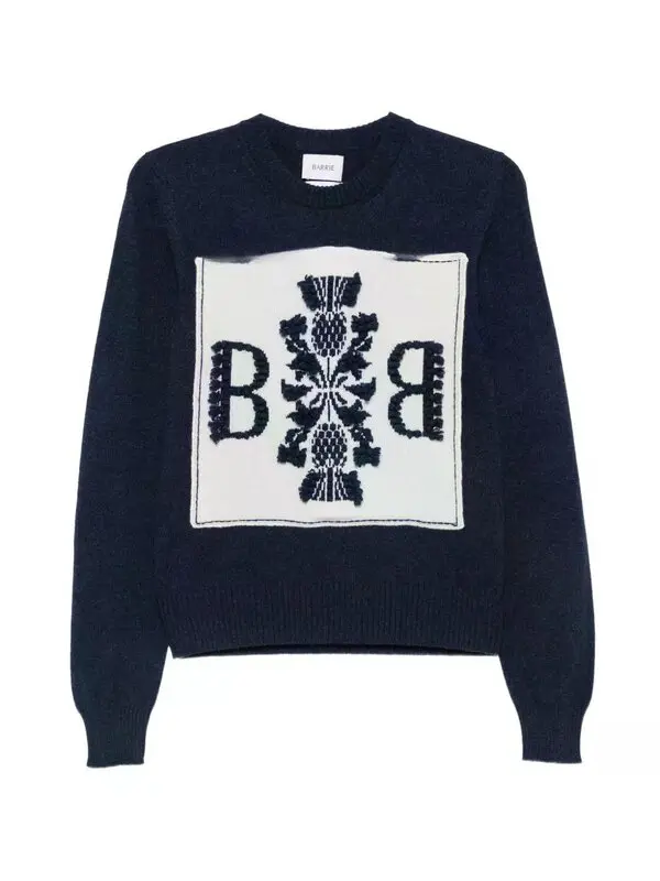 BARRIE Logo-patch Cashmere Sweater