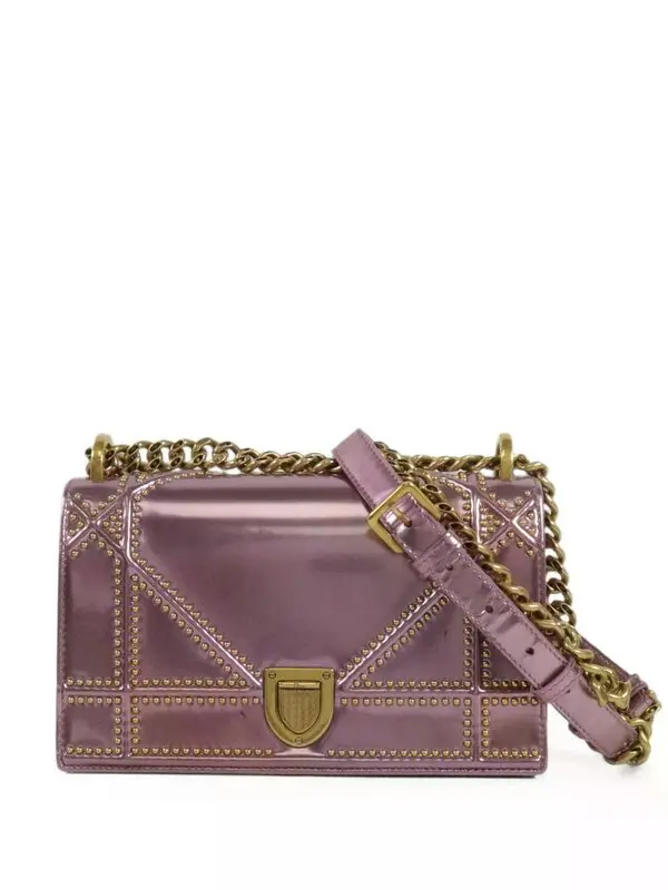Dior Small Diorama Studded Shoulder Bag - Pink