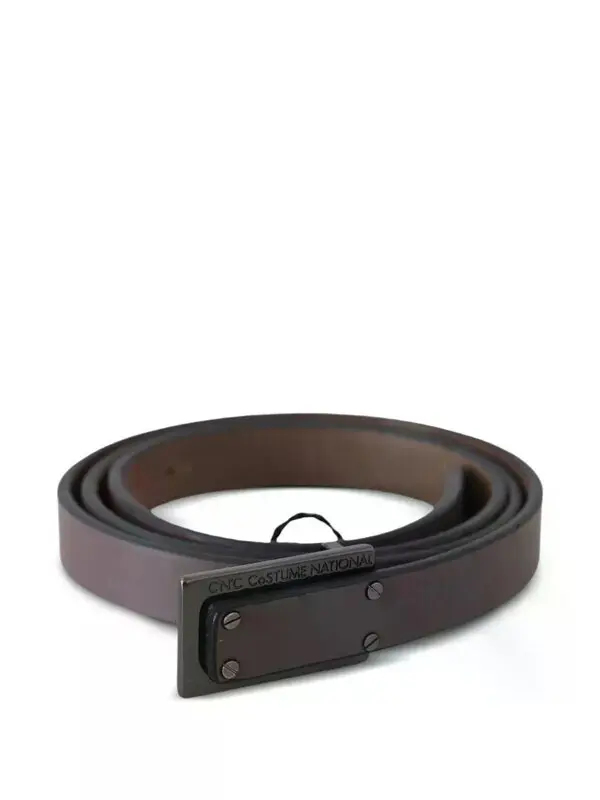 Costume National Logo-buckle Leather Belt