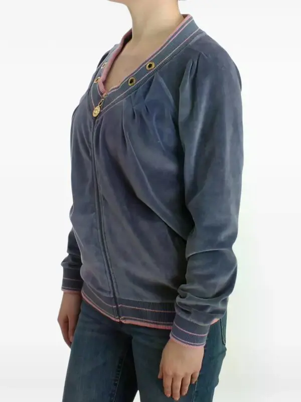 Roberto Cavalli Velour Zip-up Track Jacket