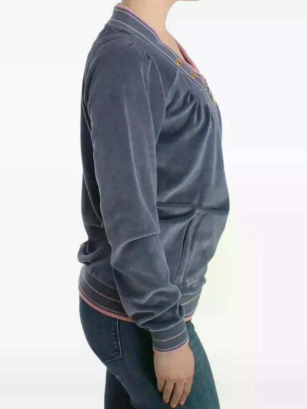 Roberto Cavalli Velour Zip-up Track Jacket