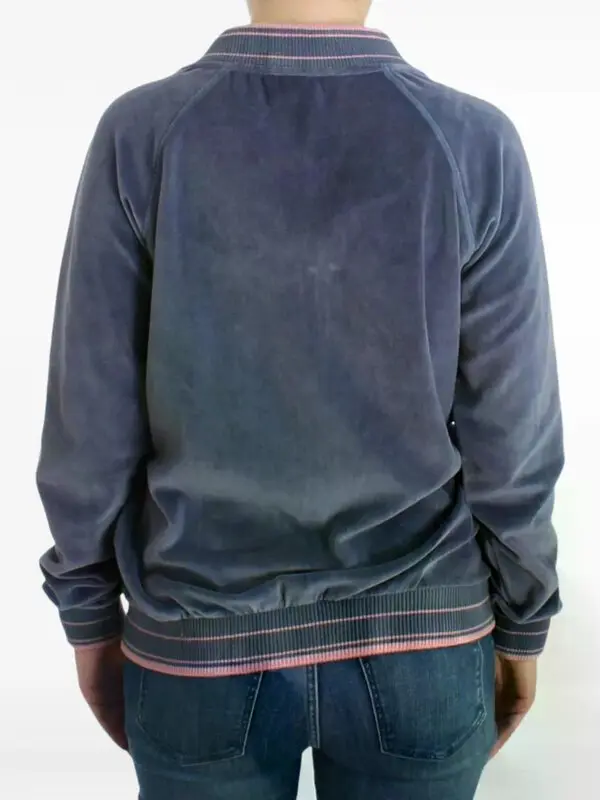 Roberto Cavalli Velour Zip-up Track Jacket