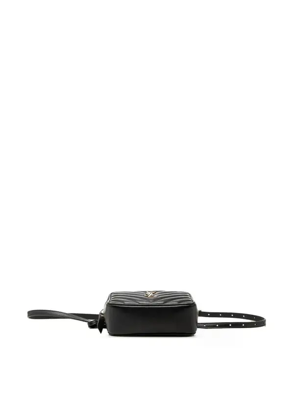 Saint Laurent 2018 Chevron Calfskin Monogram Tassel Lou Belt Bag