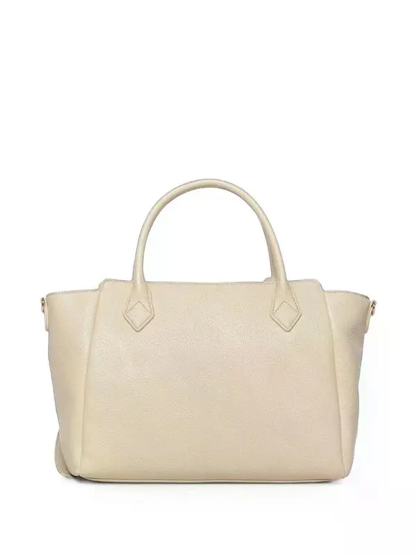 Moschino Logo-plaque Pebbled Tote Bag