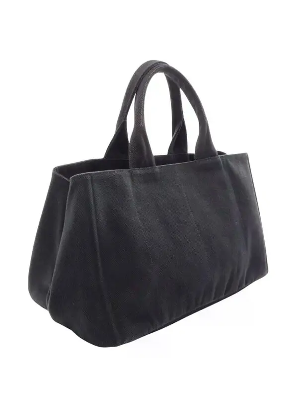 Prada 2013-2026 Large Canvas Canapa Logo Tote Satchel