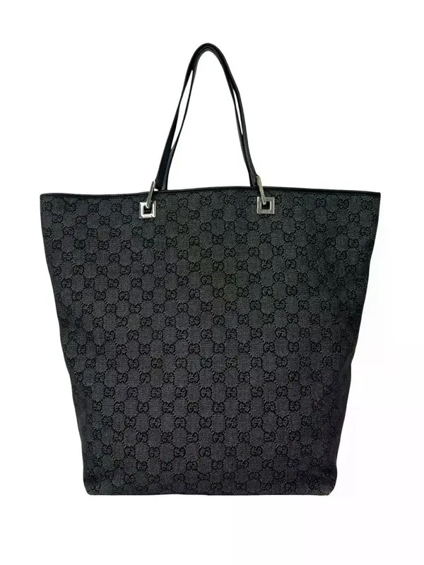 Gucci 1990-2000 Large Gg Canvas Shopper Tote Bag