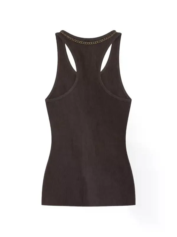 Elisabetta Franchi Chain-link Ribbed-knit Top