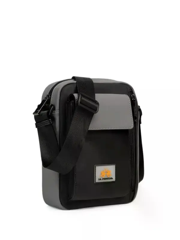 LA MARTINA Logo-patch Messenger Bag - Black