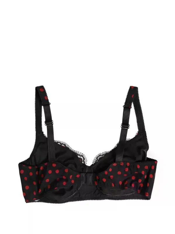 Dolce & Gabbana Polka-dot Lace-trim Bra