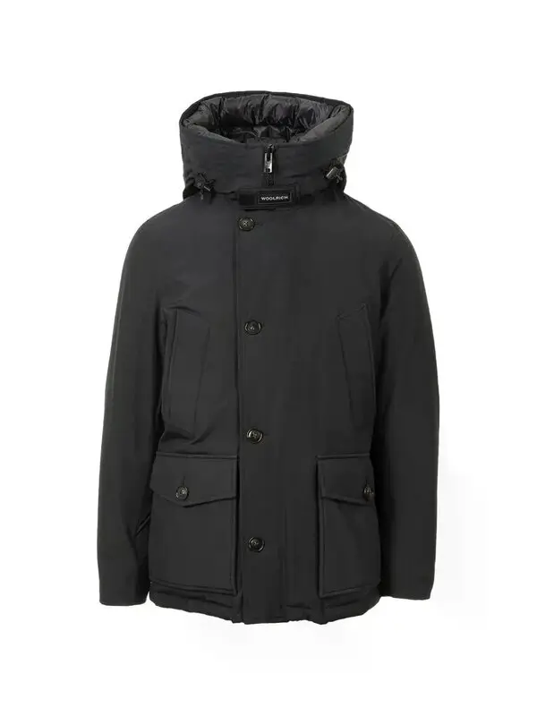 Woolrich Buttoned Hooded Jacket